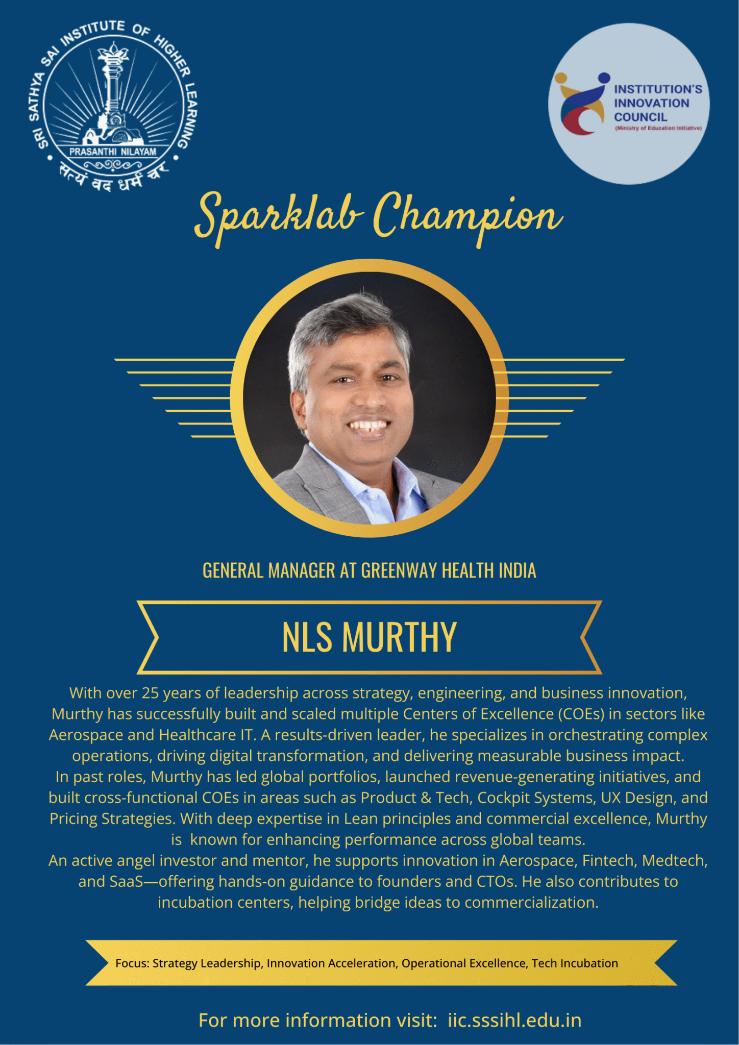 Murthy NLS - SSSIHL-IIC Microsite