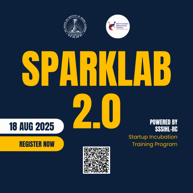 Application for 🌟 SPARKLAB 2.0: Startup Incubation Training Program - SSSIHL-IIC Microsite